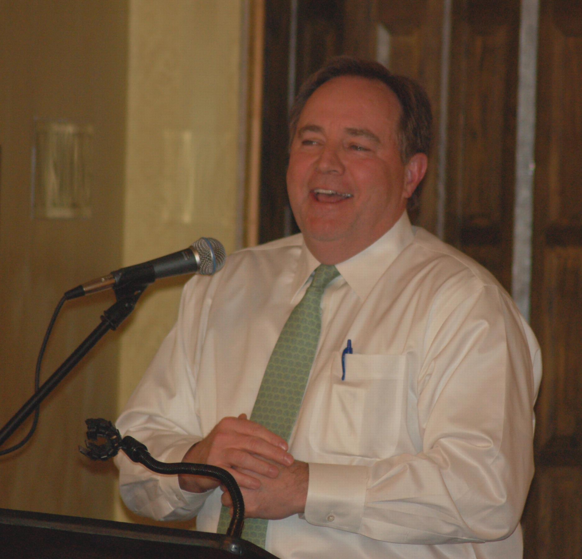 William "Bill" Booker gratiously accepts his John Cardinal Wright Award