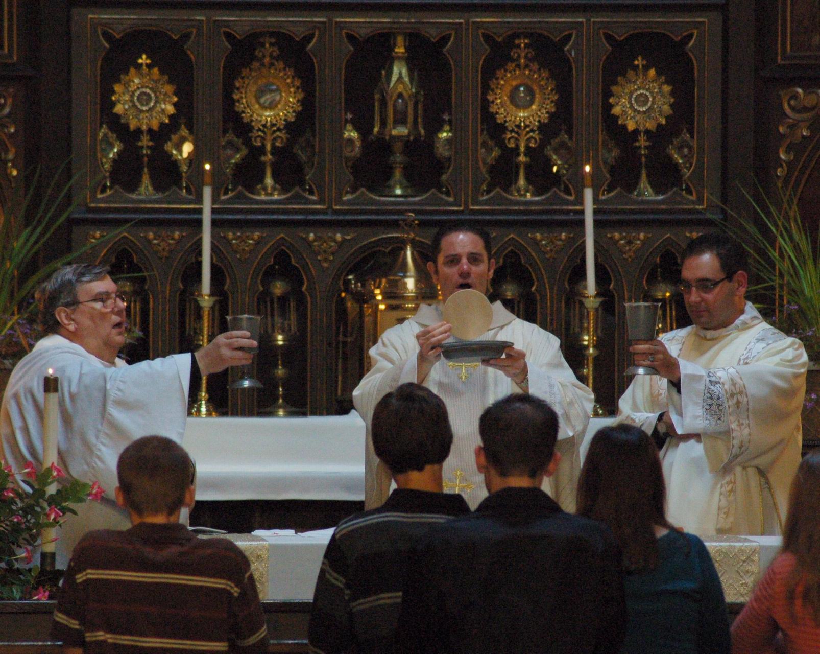 Fr. Dave Schorr spoke of his vocation and then began the tour of the ...